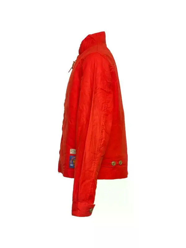 CECCARELLI Sugarkane Zip Cotton Bomber Jacket - Red