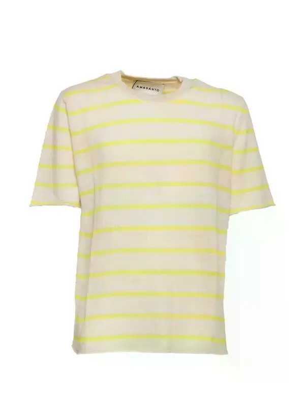 AMARANTO Striped Short-sleeve T-shirt