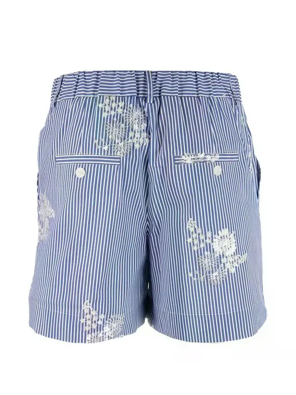 POST SCRIPTUM Striped Floral Embellished Shorts