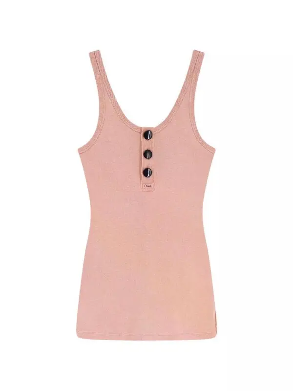 Chloé Button T-shirt - Pink