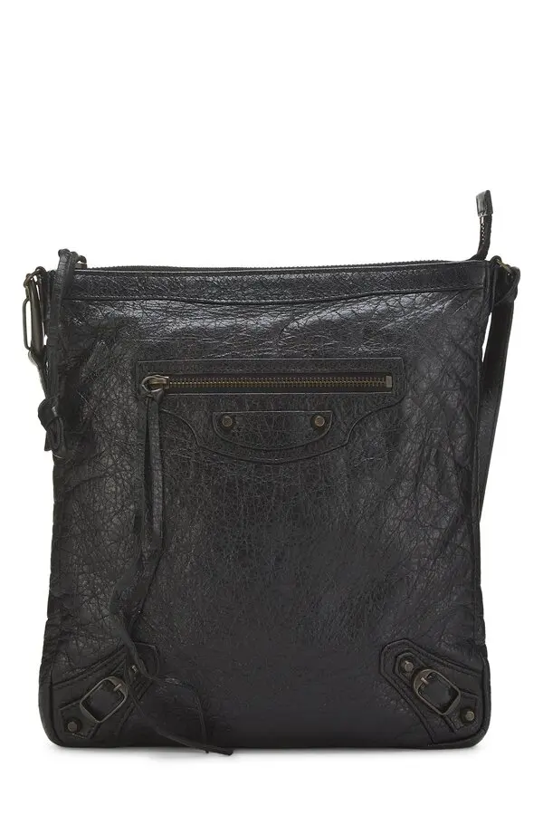 Balenciaga Flat Crossbody Bag - Black