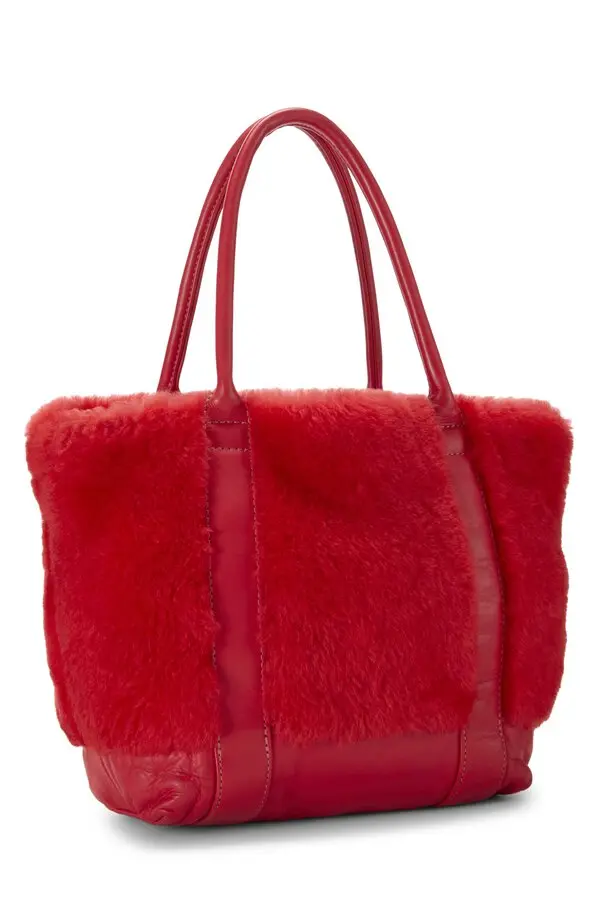 Chrome Hearts Fur And Leather Handbag
