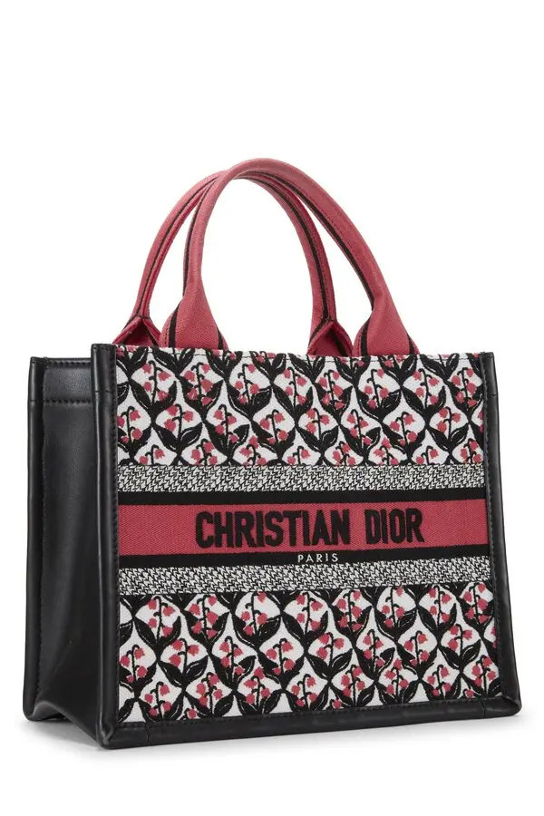 Dior Floral Embroidered Book Tote - Multi