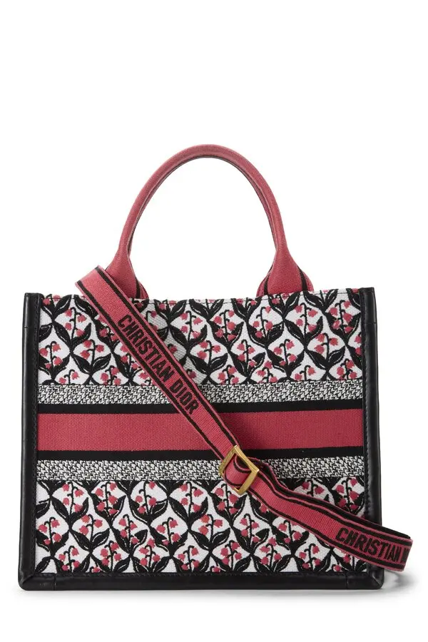 Dior Floral Embroidered Book Tote - Multi