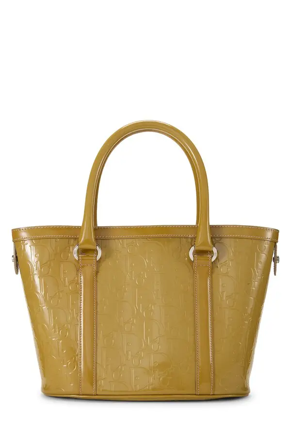 Dior Patent Leather Trotter Tote - Yellow