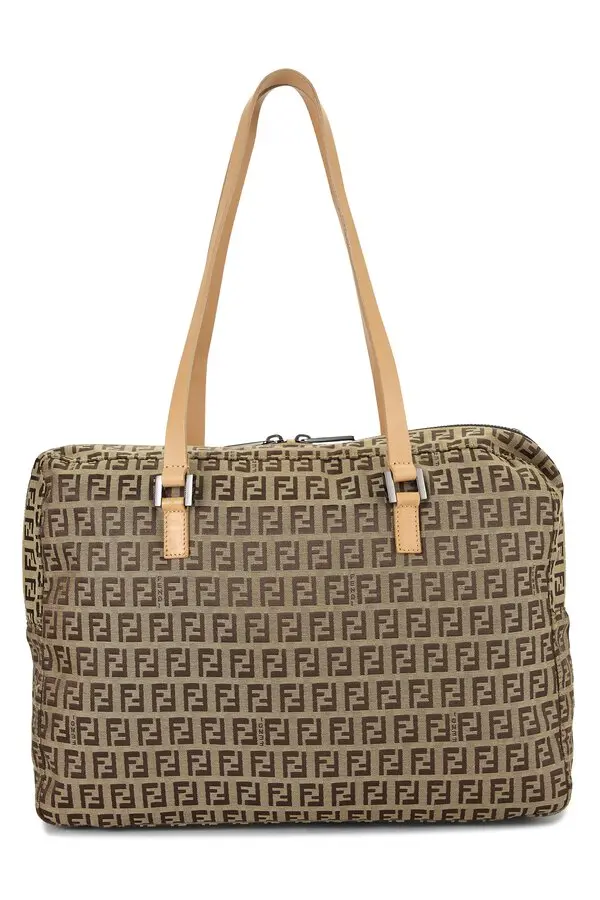 Fendi Zucchino Tote - Beige