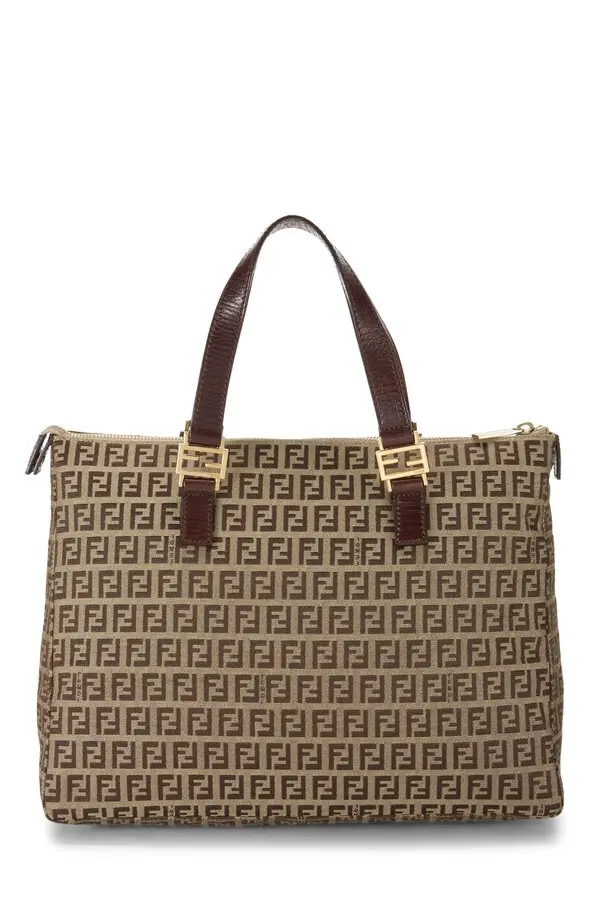 Fendi Zucchino Tote - Brown