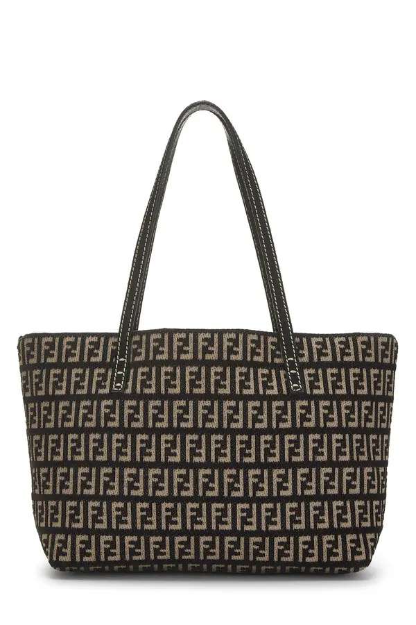 Fendi Zucca Velour Tote - Black