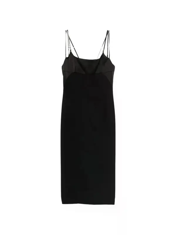 TOM FORD Midi Strap Square Neck Dress - Black