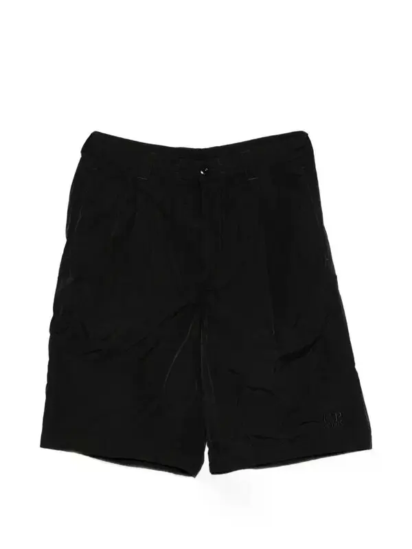 C.P. COMPANY Pleated Shorts - Black