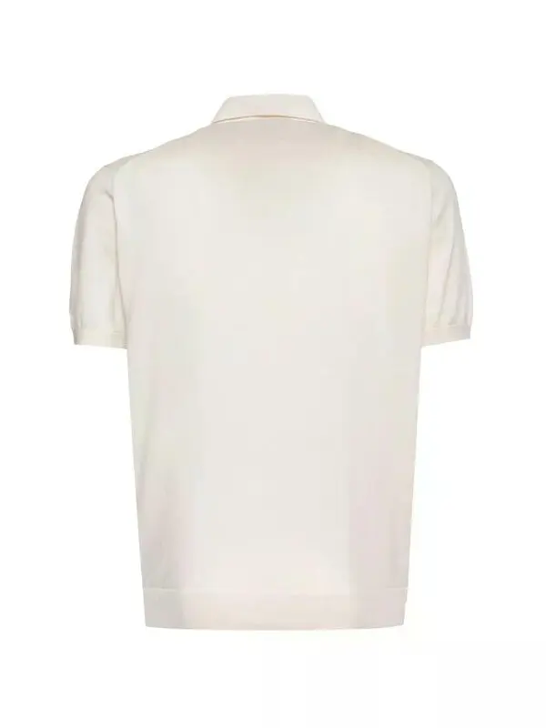 Fedeli Gabriel Giza Three-button Classic Polo Shirt - Neutrals