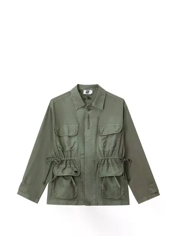 Izzue Drawstring-waist Military Jacket - Green