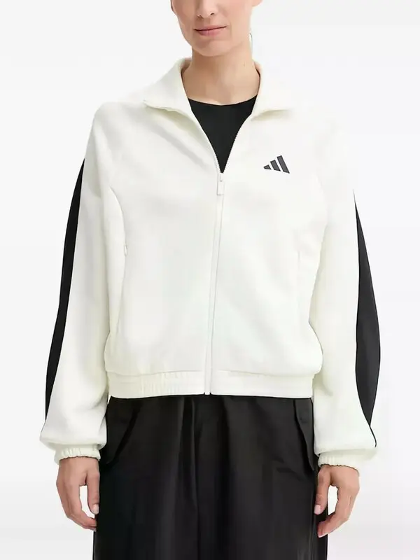 Adidas Logo Zip Sweatshirt - Neutrals