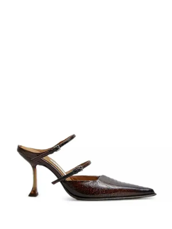 MIISTA Shari Double-strap Pointed Pumps - Brown