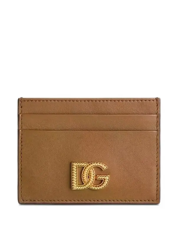 Dolce & Gabbana Woven Dc Logo Card Holder - Brown