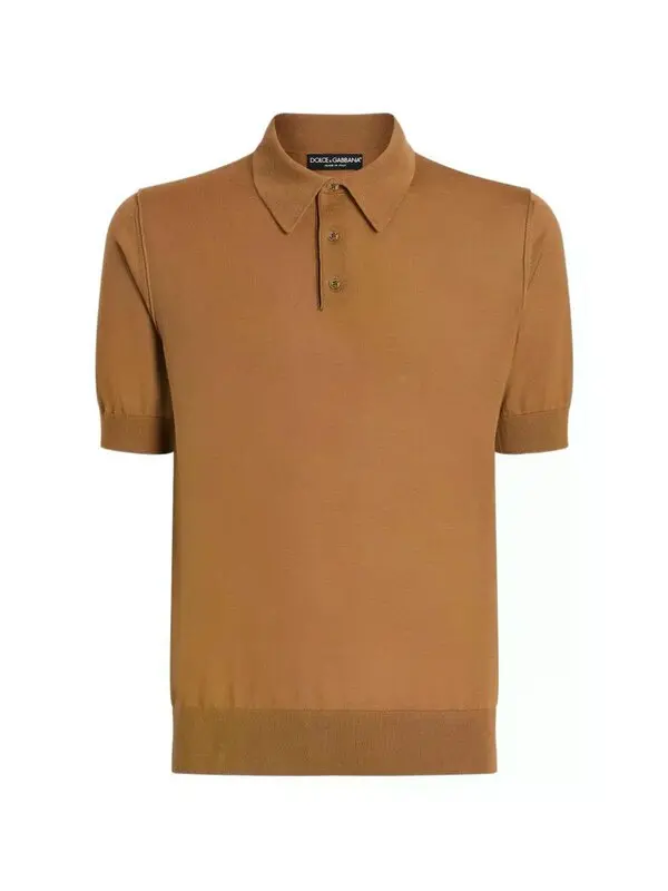 Dolce & Gabbana Fine-gauge Cashmere Polo Shirt - Brown