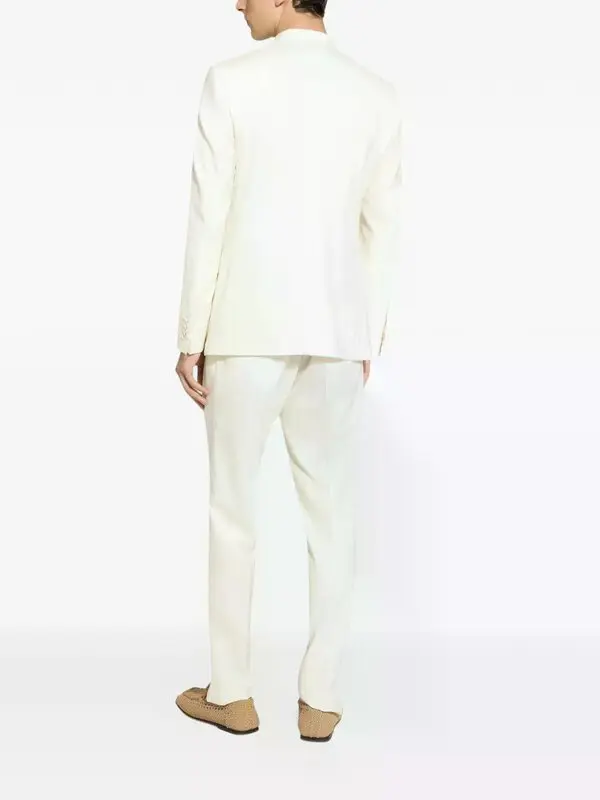 Dolce & Gabbana Silk Jacquard Short Sleeve Sweater - Neutrals