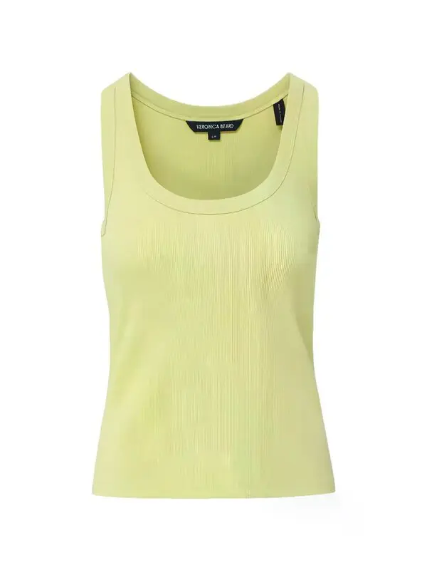 Veronica Beard Birke Ribbed Tank - Green