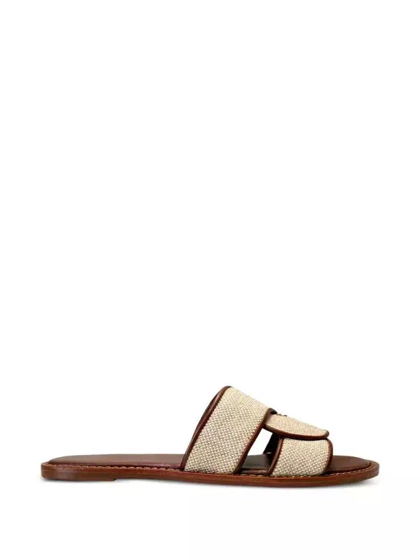 Schutz Rita Flat Sandals - Neutrals