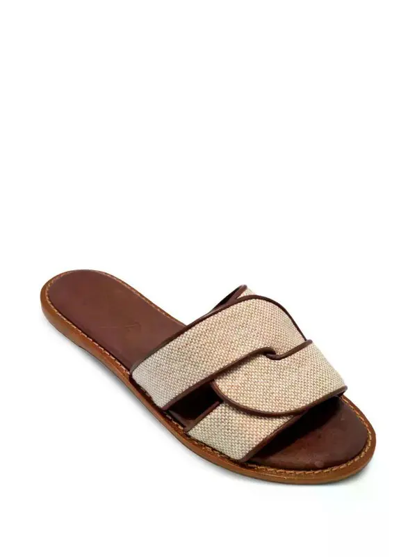 Schutz Rita Flat Sandals - Neutrals