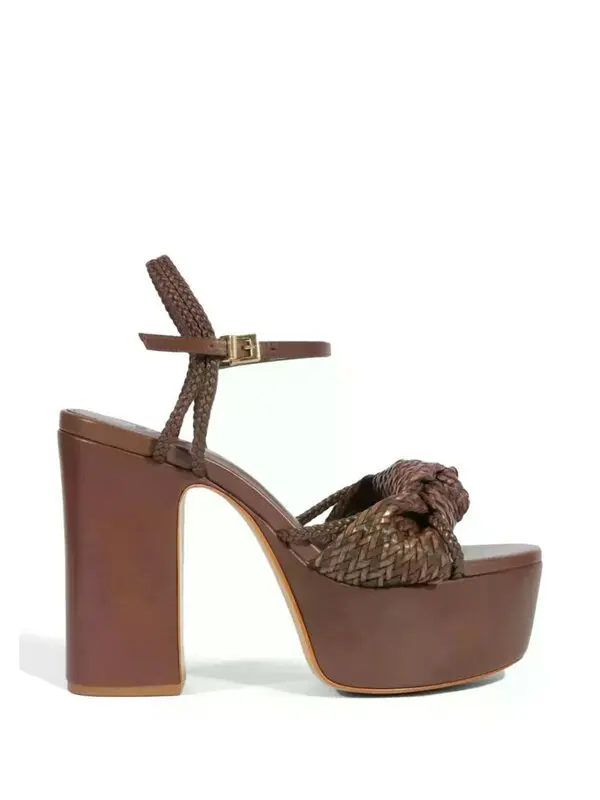 Schutz Kalina Platform Sandals - Brown