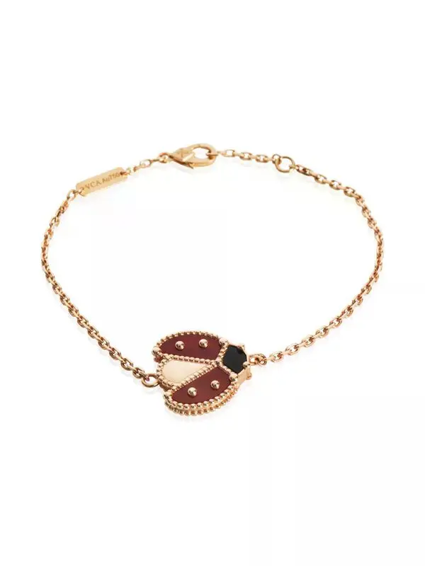 CARTIER Ladybug Charm Chain Bracelet - Pink