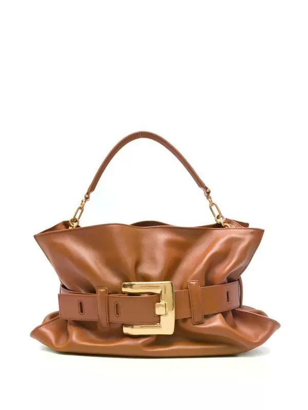 Balmain Buckle-chain Tote Bag - Brown