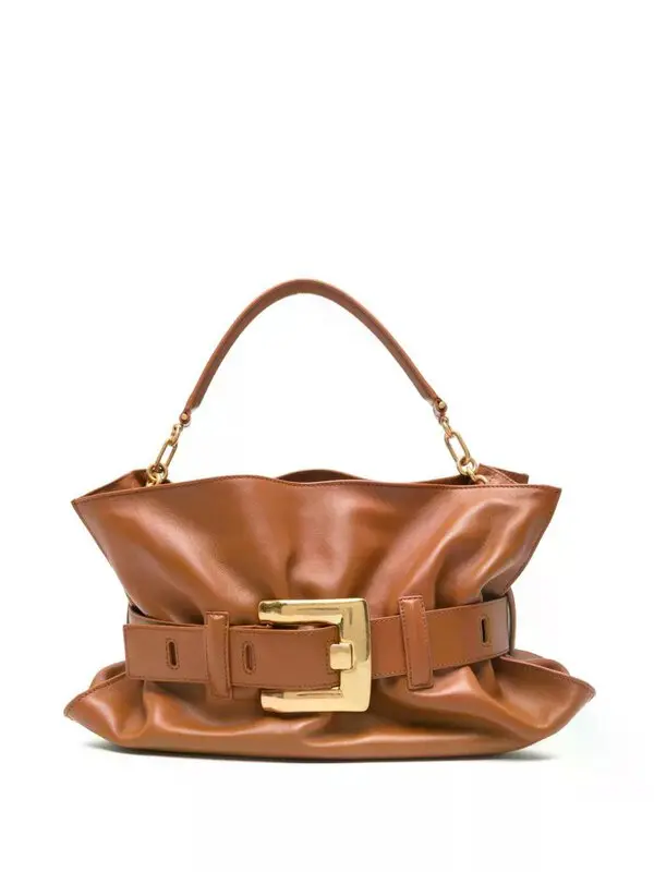 Balmain Buckle-chain Tote Bag - Brown