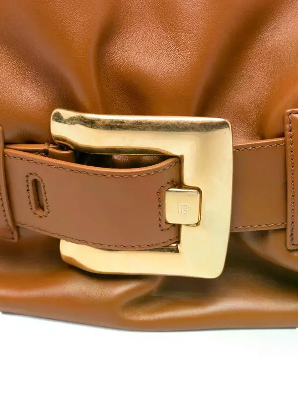 Balmain Buckle-chain Tote Bag - Brown