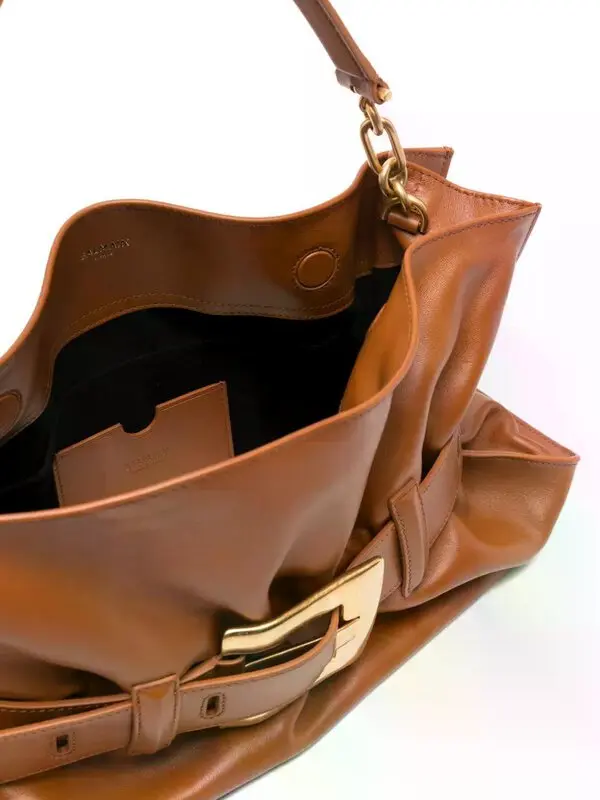 Balmain Buckle-chain Tote Bag - Brown