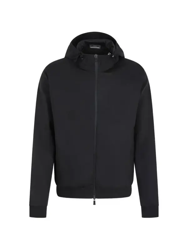 Herno Hooded Zip Jacket - Black