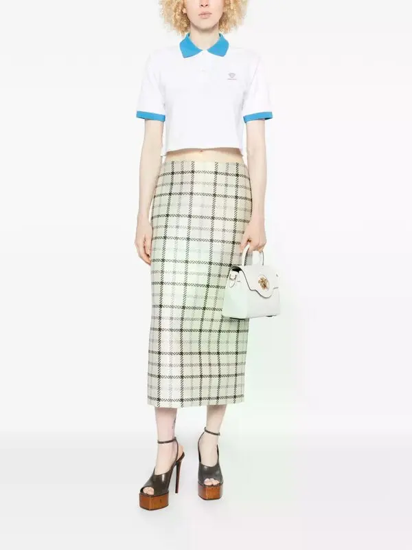 Versace Cropped Trimmed Polo Shirt