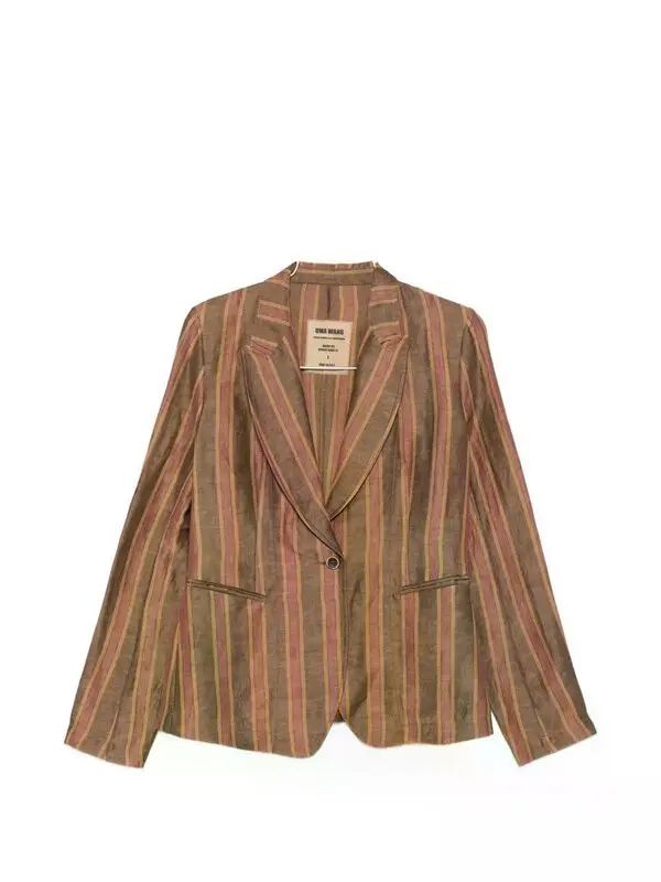 UMA WANG Karon Striped Blazer - Brown