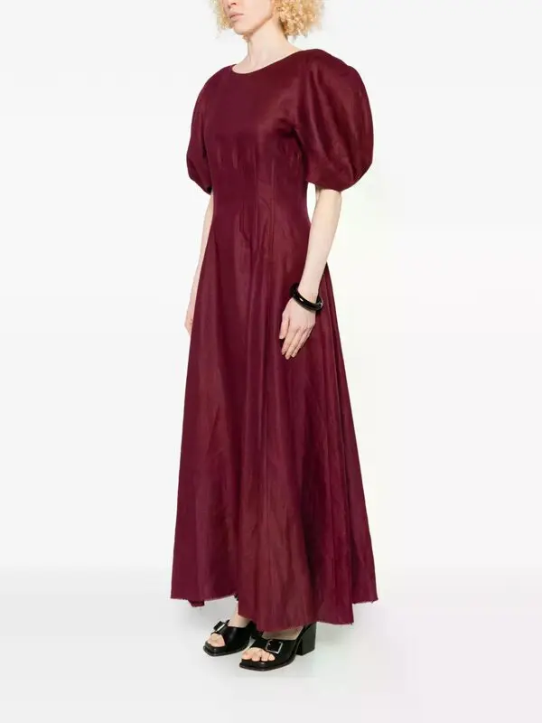Gabriela Hearst Puff-sleeve Maxi Dress - Red