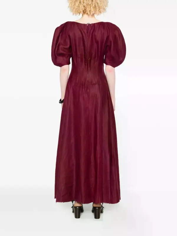 Gabriela Hearst Puff-sleeve Maxi Dress - Red
