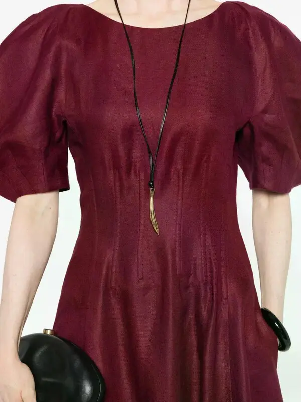 Gabriela Hearst Puff-sleeve Maxi Dress - Red