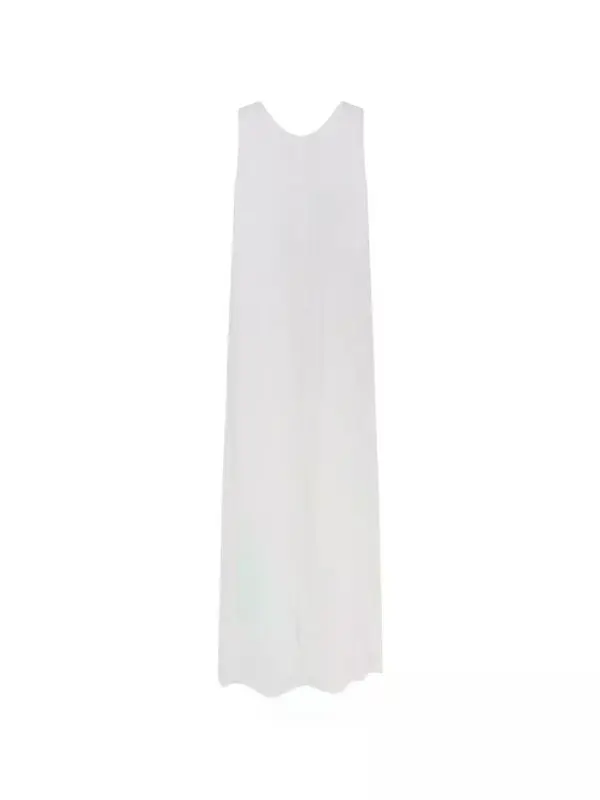 Aspesi Tie-fastening Sleeveless Maxi Dress - White