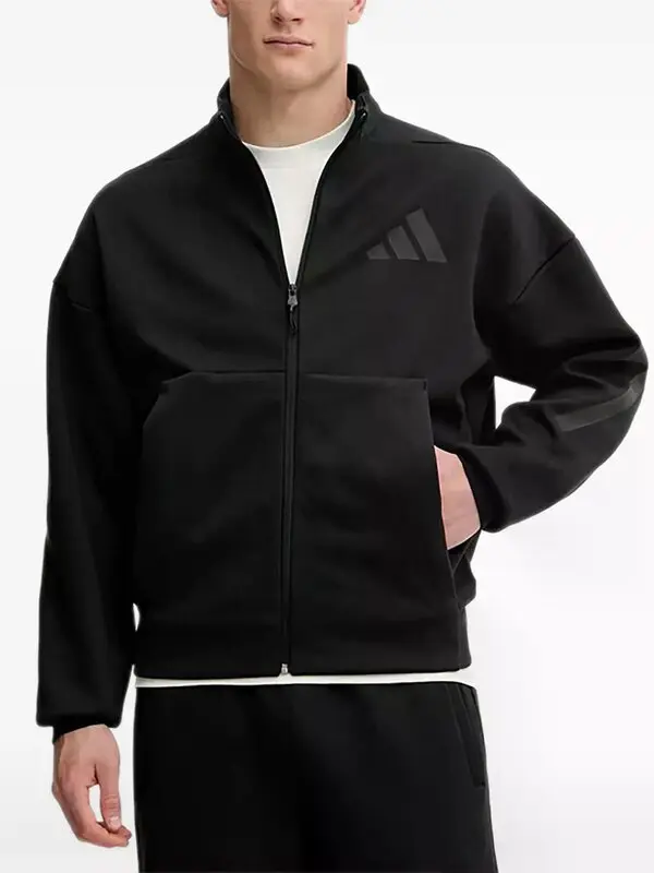 Adidas Logo-detail Zip-up Jacket - Black