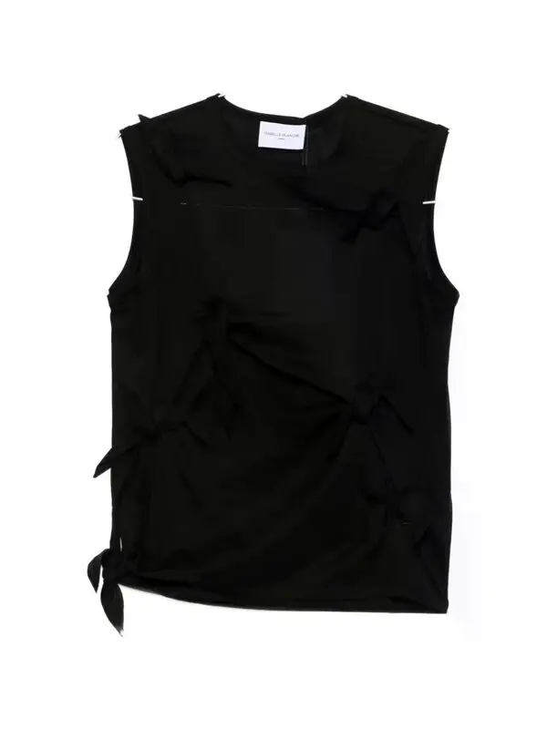 ISABELLE BLANCHE Knot-detail Top - Black
