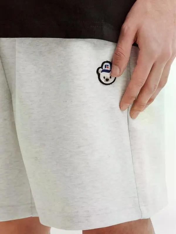 CHOCOOLATE Bear-motif Track Shorts - Grey