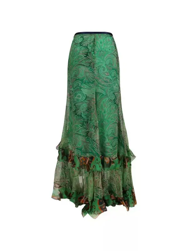 Etro Paisley-print Silk Skirt