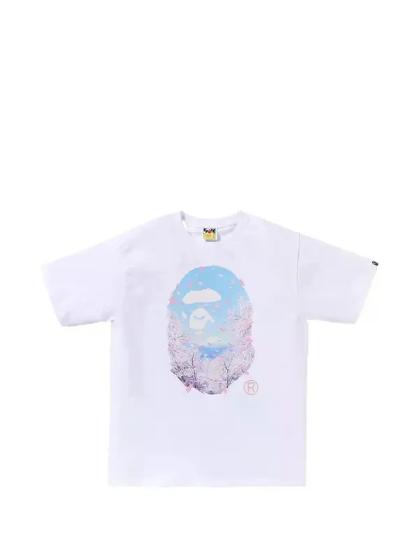 A BATHING APE Floral-print T-shirt - White