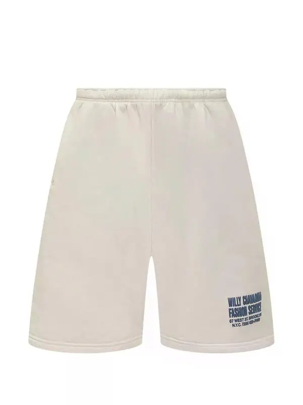 WILLY CHAVARRIA Side-pocket Drawstring Shorts - White