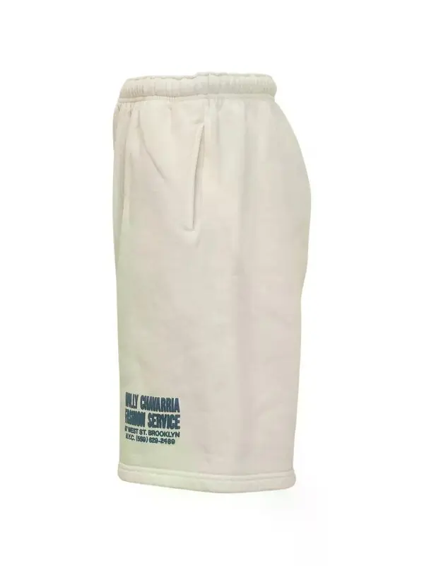 WILLY CHAVARRIA Side-pocket Drawstring Shorts - White