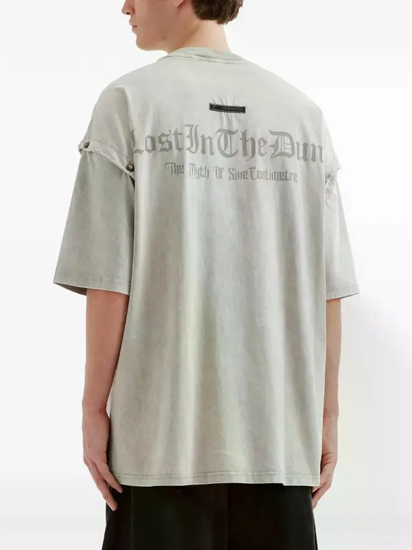 FIVE CM Embroidered-logo T-shirt - Grey