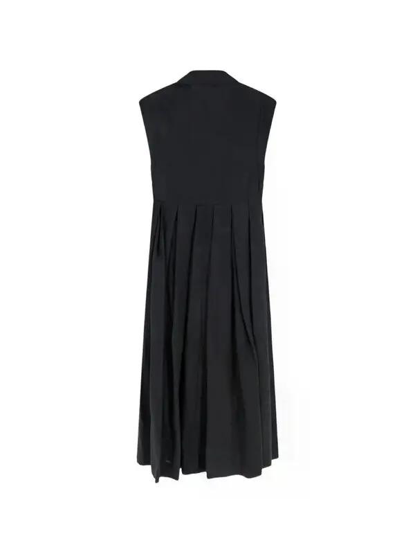 SEMICOUTURE Pleated Midi Dress - Black