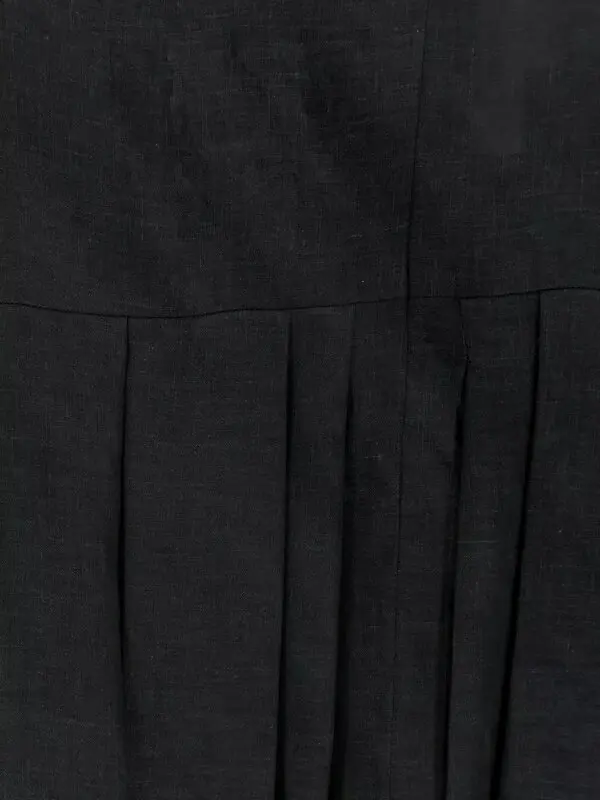 SEMICOUTURE Pleated Midi Dress - Black