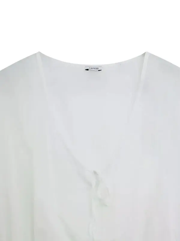 Aspesi Shirred Ruffle Trim Top