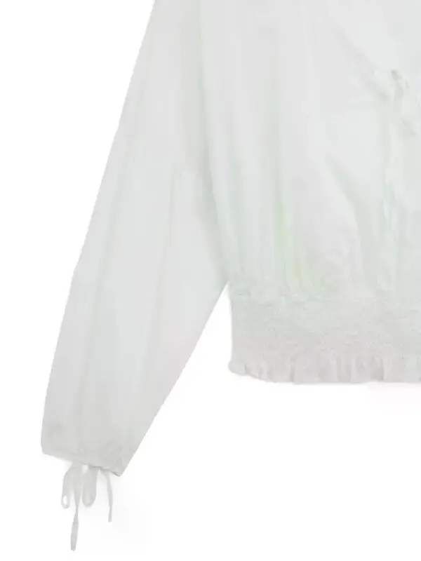 Aspesi Shirred Ruffle Trim Top