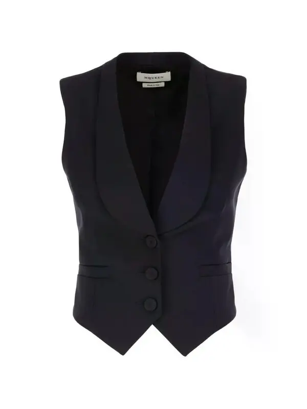 Alexander McQueen Buttoned Vest - Blue